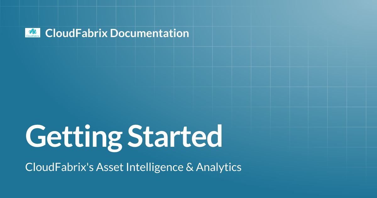 Getting Started | CloudFabrix Documentation